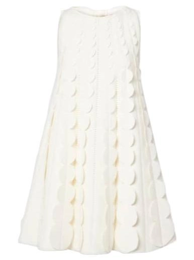 Oscar De La Renta Abstract Brushstroke Midi Dress - White