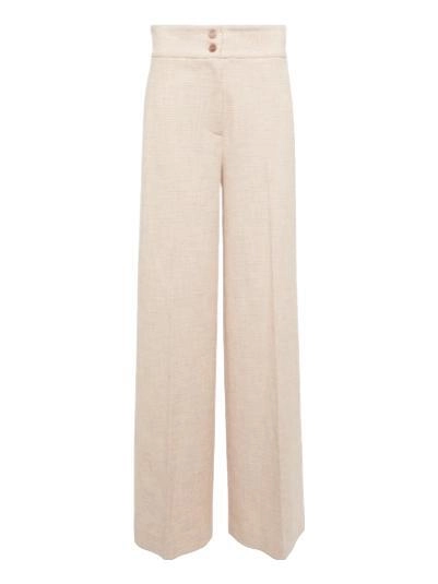 Altuzarra Wide-leg Tailored Pants With Pleats - Nude