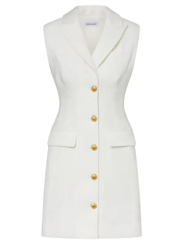 Veronica Beard Fairfax Sleeveless Mini Dress - White