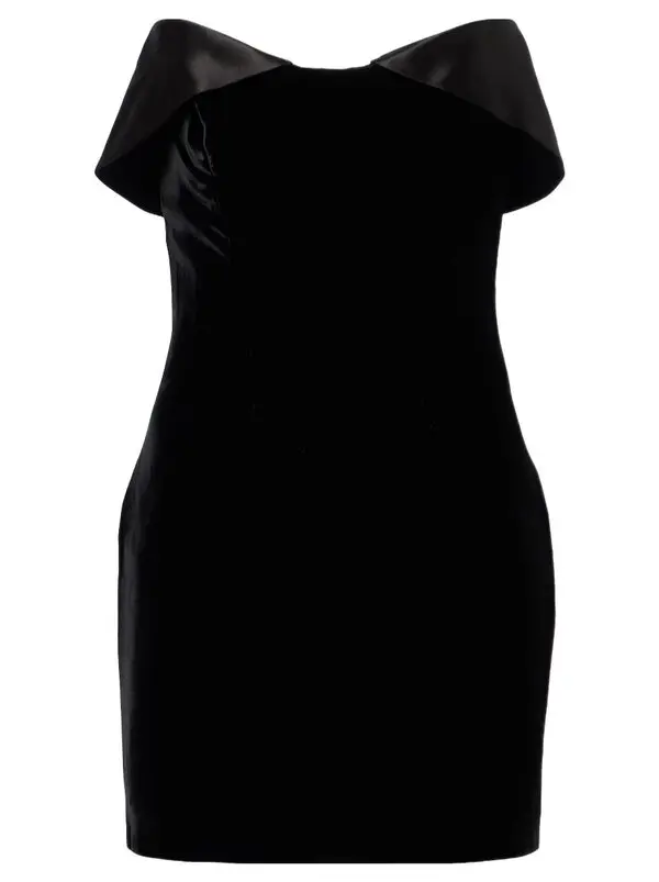 MUGLER Sleeveless Mini Dress With Back Zip Closure - Black