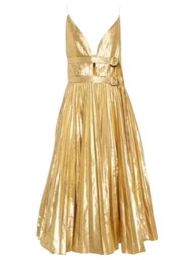 Altuzarra Winda Pleated Midi Dress - Nude