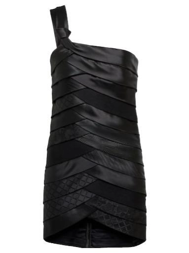 Coperni One-shoulder Asymmetrical Minidress - Black