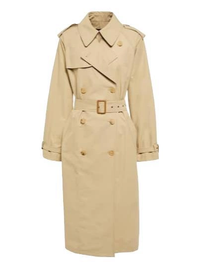 NILI LOTAN Long Trench Coat - Nude