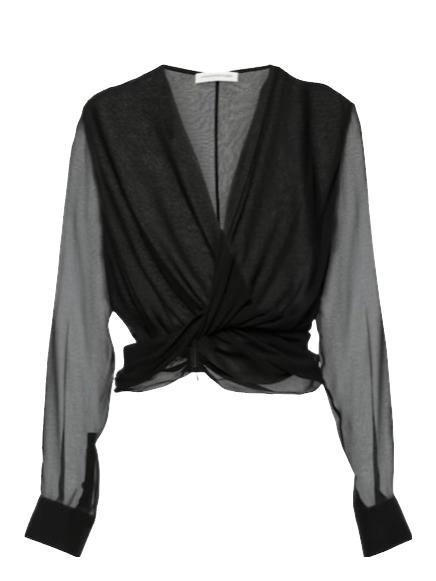 Christopher Esber Springs Silk Georgette Blouse - Black