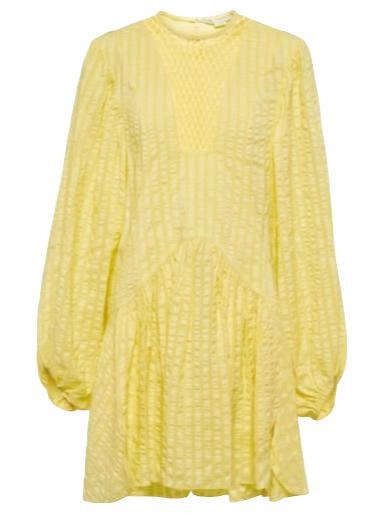Stella McCartney Seersucker Mini Dress - Yellow