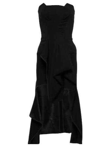 Maticevski Pursuit Ruffle-trimmed Strapless Asymmetrical Mini Dress - Black