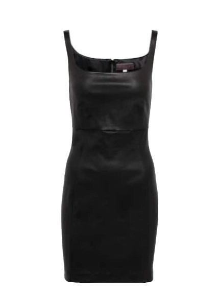 Stouls Vanessa Leather Mini Dress - Black
