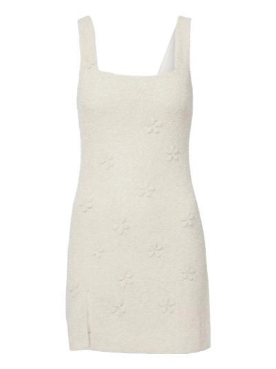 Staud Le Sable Beaded Minidress - White