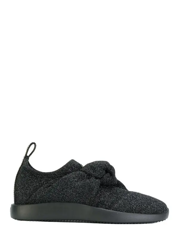 GIUSEPPE ZANOTTI Glitter Knot Detail Sneakers - Black