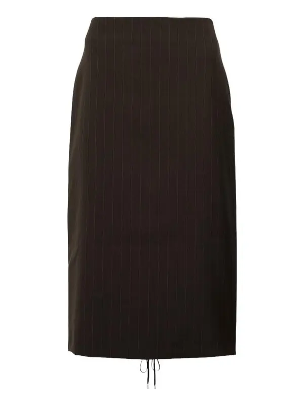 JEAN PAUL GAULTIER X Lotta Volkova Wool Pencil Skirt - Black