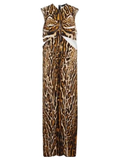 Proenza Schouler Leopard Print Crêpe Maxi Dress - Brown