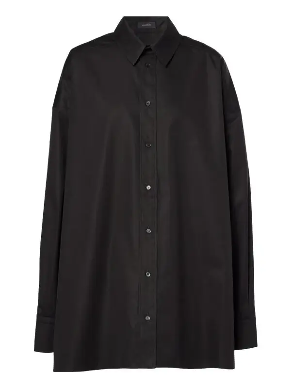 Wardrobe.NYC Pointed Collar Long Sleeve Shirt - Black