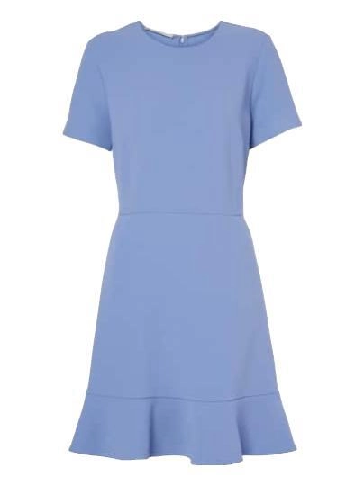 Stella McCartney Crew Neck Ruffled Minidress - Blue