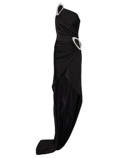 David Koma Embellished Asymmetric Gown - Black