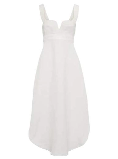 Stella McCartney Piped Asymmetrical Midi Dress - White