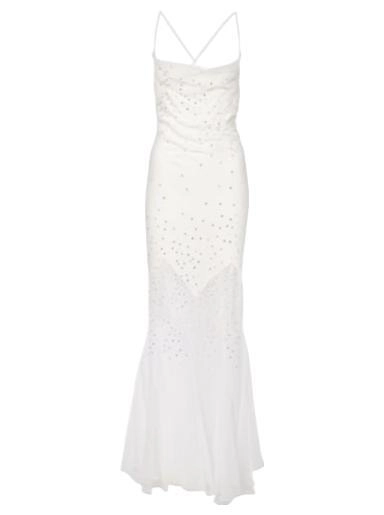 Rabanne Embellished Sheer Gown - White