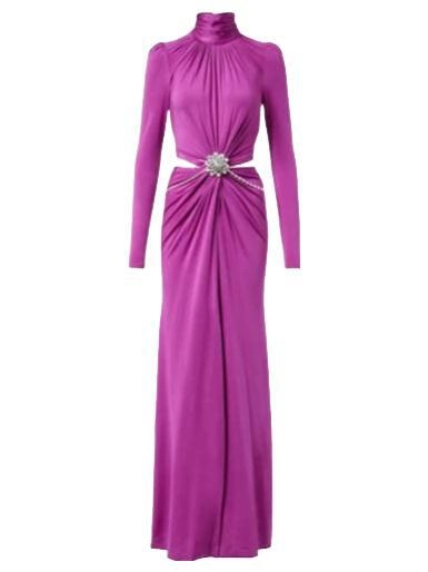 Rabanne Embellished Cutout Maxi Gown - Pink