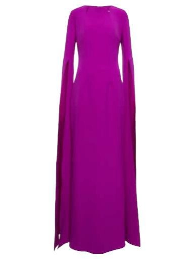 SAFIYAA LONDON Crepe Gown With Extended Sleeves - Purple