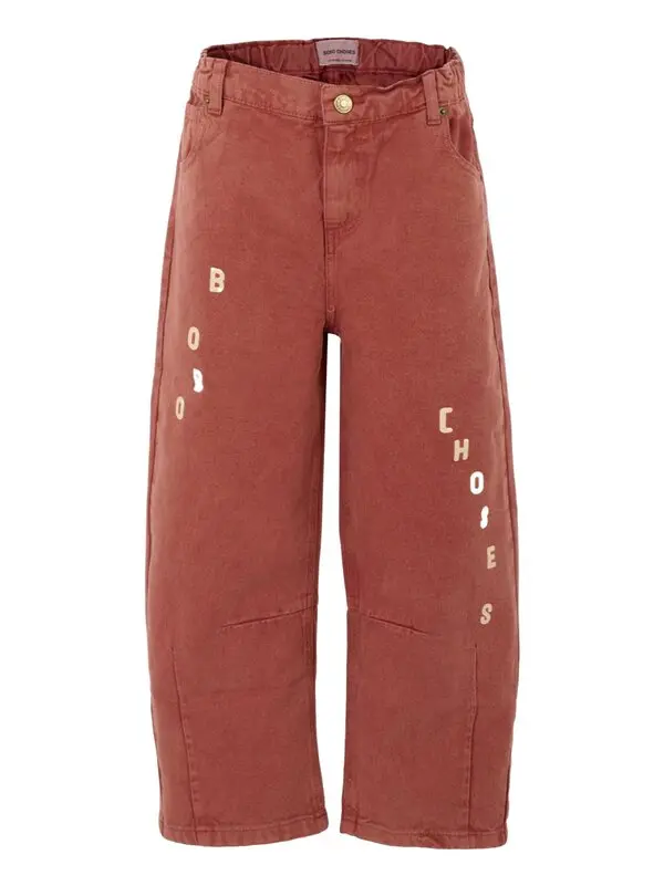 BOBO CHOSES Logo Print Trousers - Brown