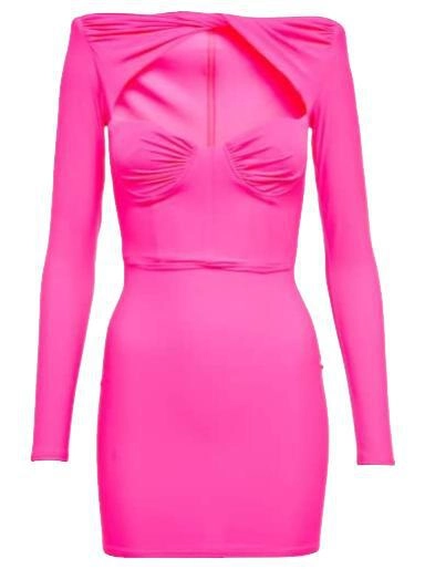 Alex Perry Barett Twist-detail Mini Dress - Pink