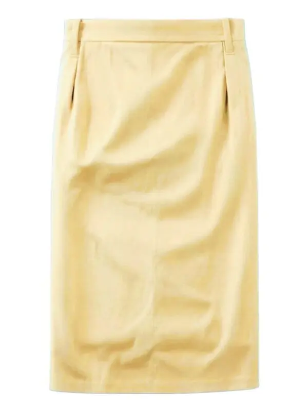 N.21 Satin Pencil Midi Skirt - Nude