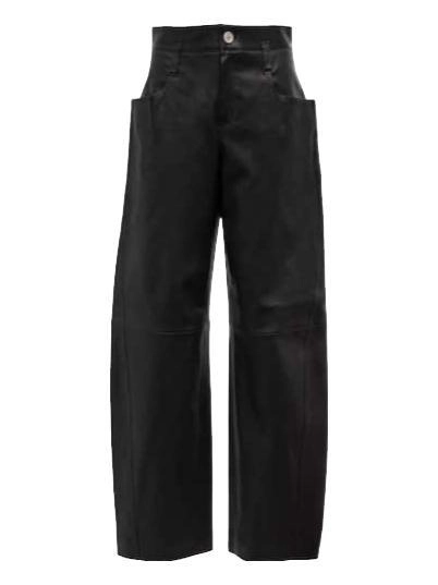 Stouls Cassidy High-rise Wide-leg Suede Pants - Black