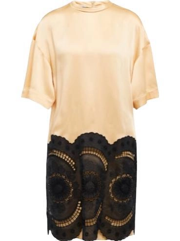 Stella McCartney Embroidered Crewneck Minidress - Nude