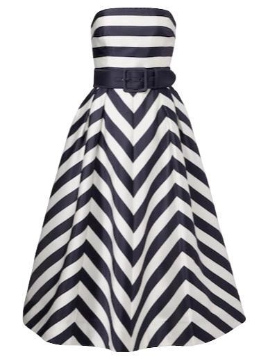 Rebecca Vallance Ariadne Striped Midi Dress - Black