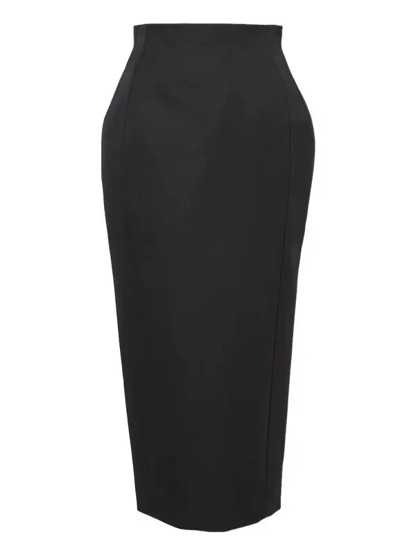 Wardrobe.NYC High-waisted Skirt With Back Slit - Black