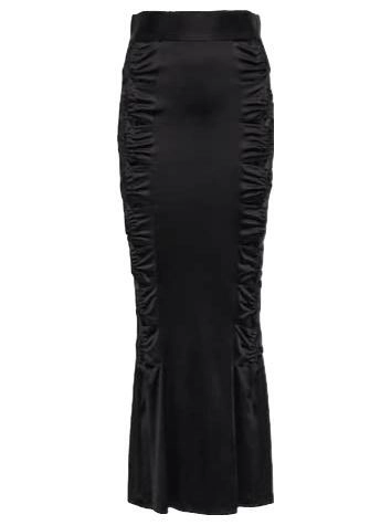 Galvan Vertebrae Cutout Midi Skirt - Black