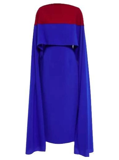 ROKSANDA Elina Cape Midi Dress - Blue