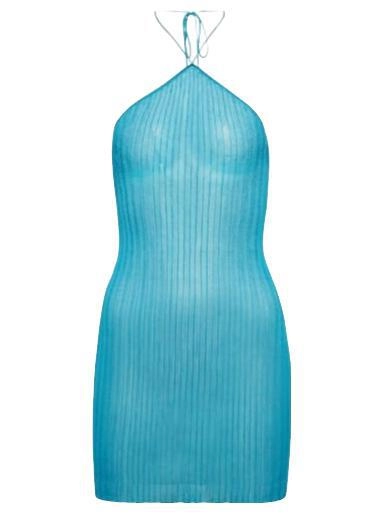 NENSI DOJAKA Halterneck Cotton Mini Dress - Blue