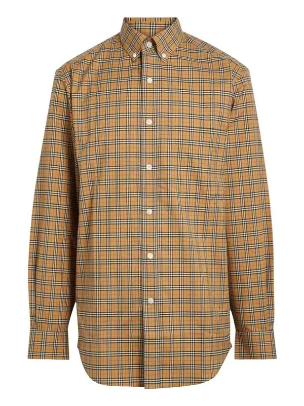 Burberry Small Plaid Cotton Shirt - Nude