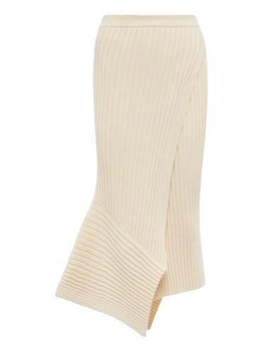 Stella McCartney Ribbed-knit Midi Skirt - Nude