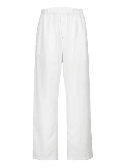 Wardrobe.NYC High-waisted Straight-leg Trousers - White