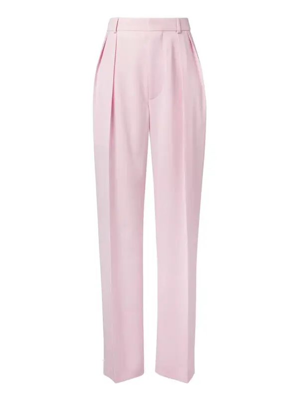 Wardrobe.NYC Pleated Tapered Track Pants - Pink