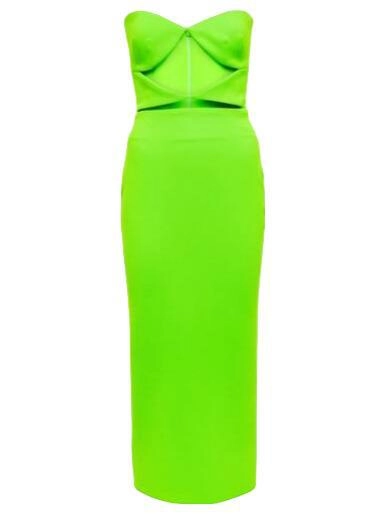 Alex Perry Hale Cutout Crepe Midi Dress - Green