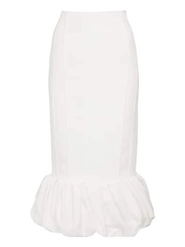 Maticevski Vindicate Crêpe Midi Skirt - White