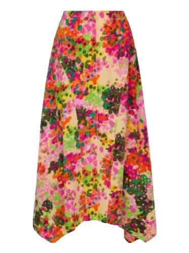 Stella McCartney Naya Floral Silk Midi Skirt - Multicolor