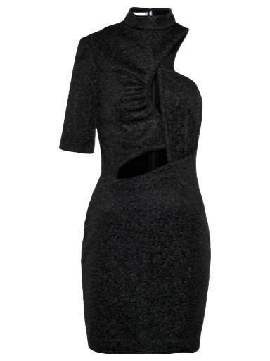 Stella McCartney One-shoulder Cut-out Mini Dress - Black