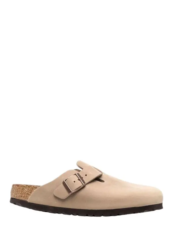 BIRKENSTOCK Boston Buckled Slip-on Clogs - Nude