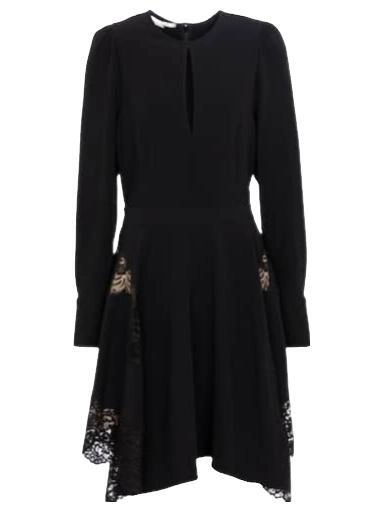 Stella McCartney Celeste Lace-trimmed Cady Mini Dress - Black