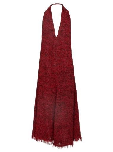 Proenza Schouler Crocheted Halterneck Midi Dress - Red