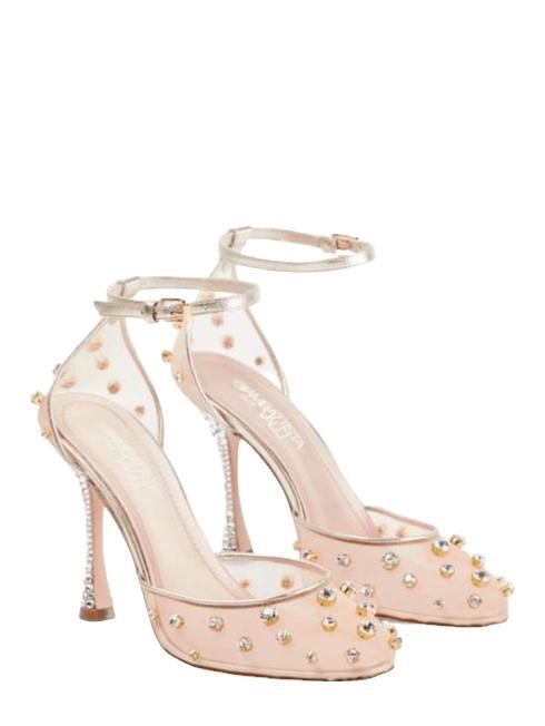 Giambattista Valli Embellished Mesh Stiletto Pumps - Nude