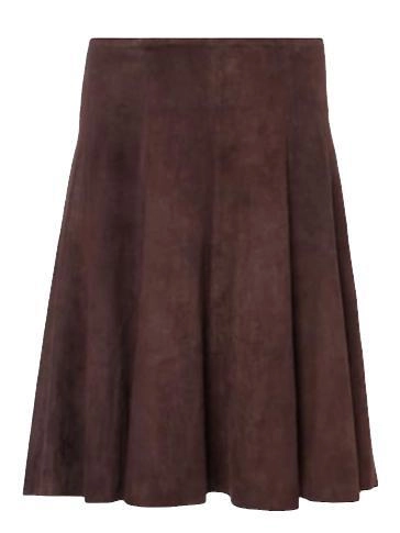 Stouls Rosalba Suede Midi Skirt - Red