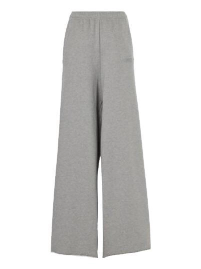 Vetements Oversized Cotton-blend Jersey Wide Leg Sweatpants - Gray