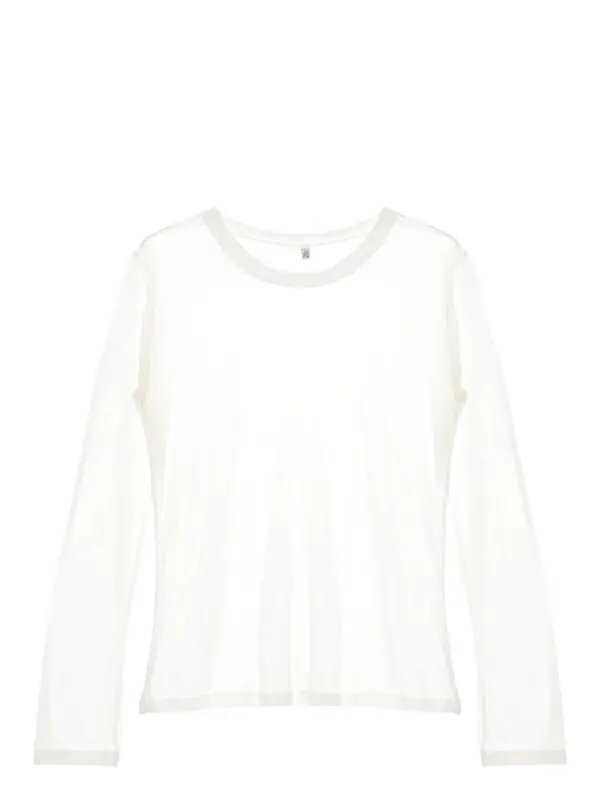 BASERANGE Crew Neck Long-sleeved T-shirt - White