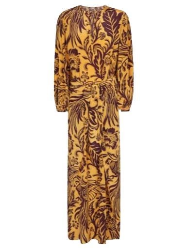 Johanna Ortiz Traditional Landscape Floral Maxi Dress - Brown