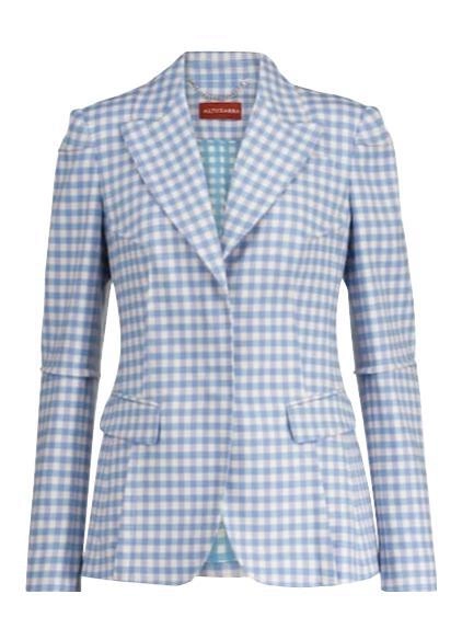 Altuzarra Single-breasted Plaid Blazer - Blue