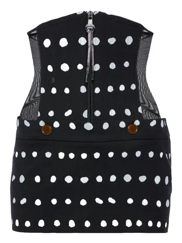 VIVIENNE WESTWOOD Foam Polka-dot Virgin Wool Miniskirt - Black